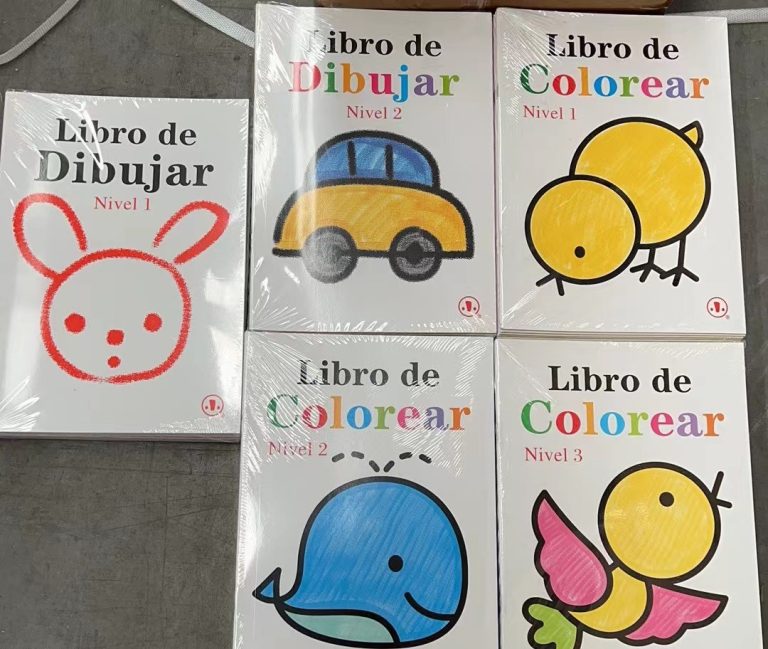 Libro de Pintar y de Dibujar 3 Niveles - Almacén Rojo Vivo