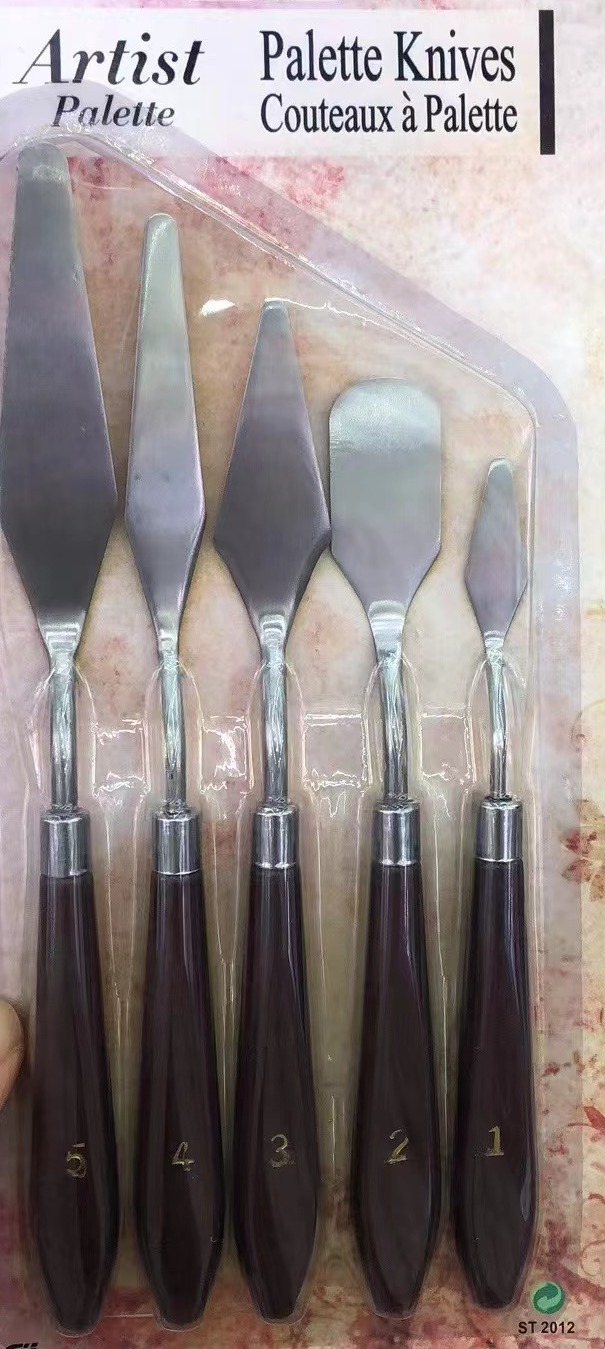 Cuchillos para Pintar al Oleo Mango de Madera en Blister - Almacén Rojo ...