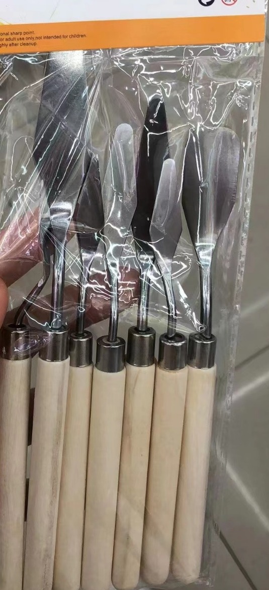 Cuchillas para Pintar al Oleo Mango de Madera - Almacén Rojo Vivo