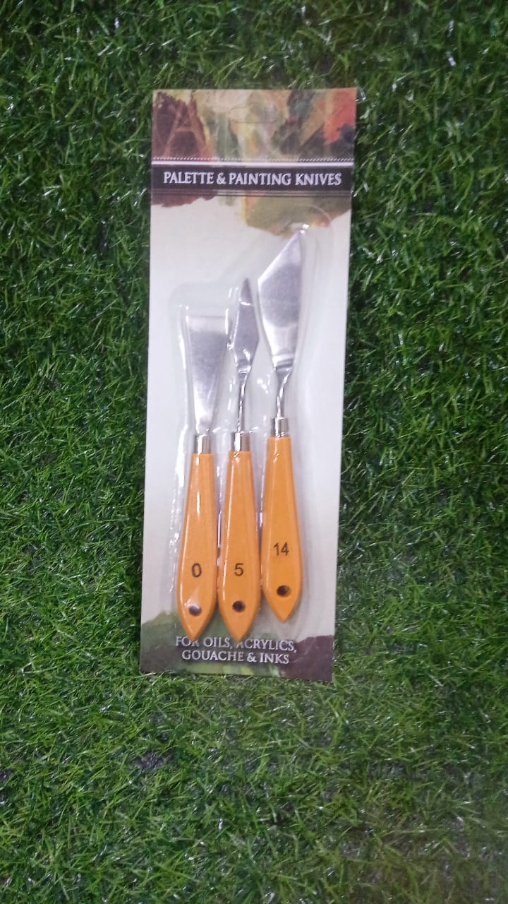 Cuchillos para Pintar al Oleo Mango de Madera en Blíster - Almacén Rojo ...