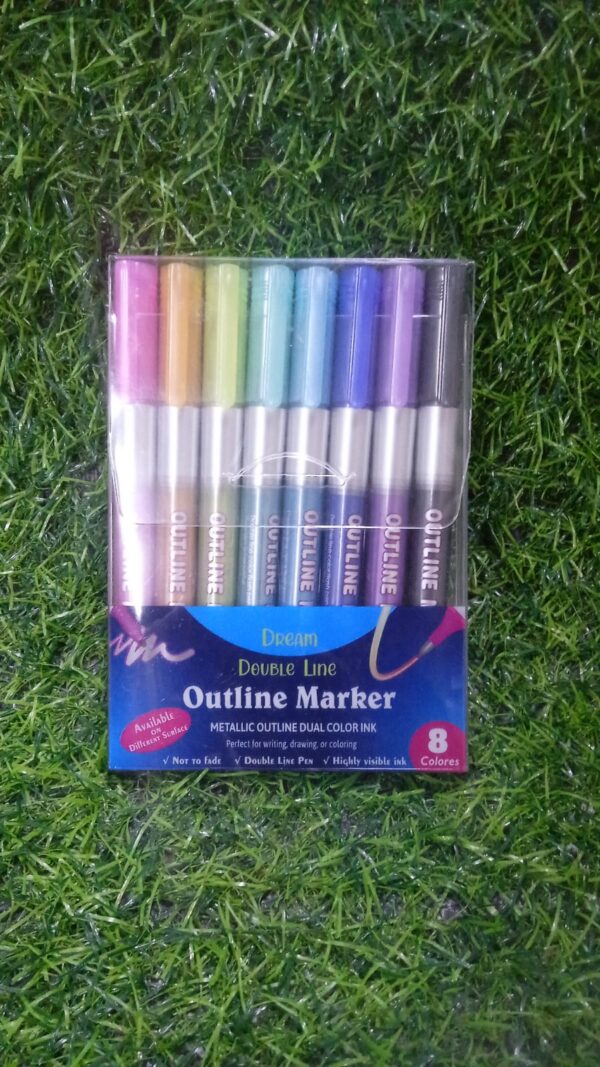 Marcador Doble Linea Metalico - Almacén Rojo Vivo