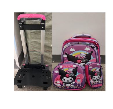 Set Bulto Infantil Estampado 3D Con Ruedas - Almacén Rojo Vivo