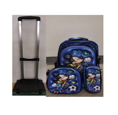 Set Bulto Infantil Estampado 3D Con Ruedas - Almacén Rojo Vivo