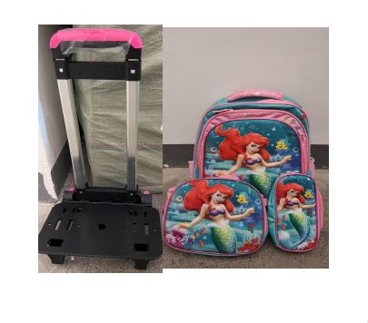 Set Bulto Infantil Estampado 3D Con Ruedas - Almacén Rojo Vivo