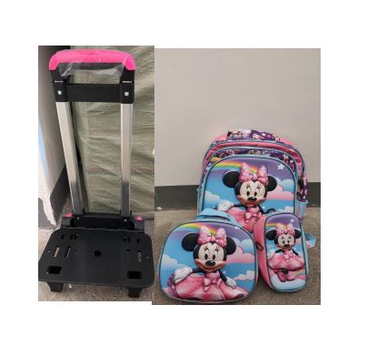 Set Bulto Infantil Estampado 3D Con Ruedas - Almacén Rojo Vivo