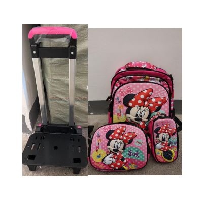 Set Bulto Infantil Estampado 3D Con Ruedas - Almacén Rojo Vivo