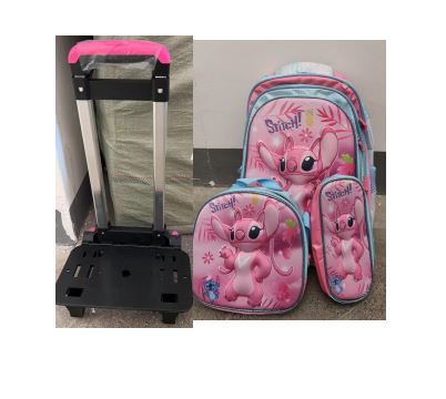 Set Bulto Infantil Estampado 3D Con Ruedas - Almacén Rojo Vivo