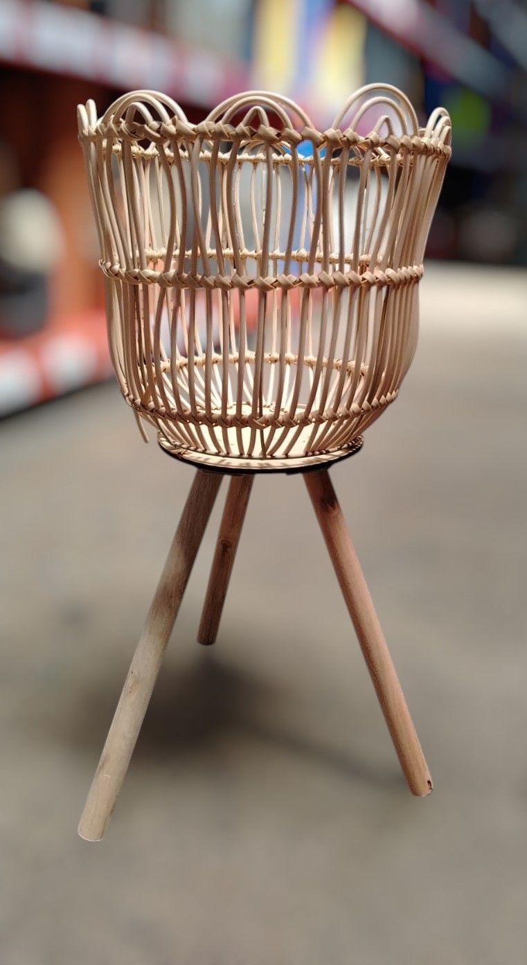 Maceta Material Mimbre - Almacén Rojo Vivo